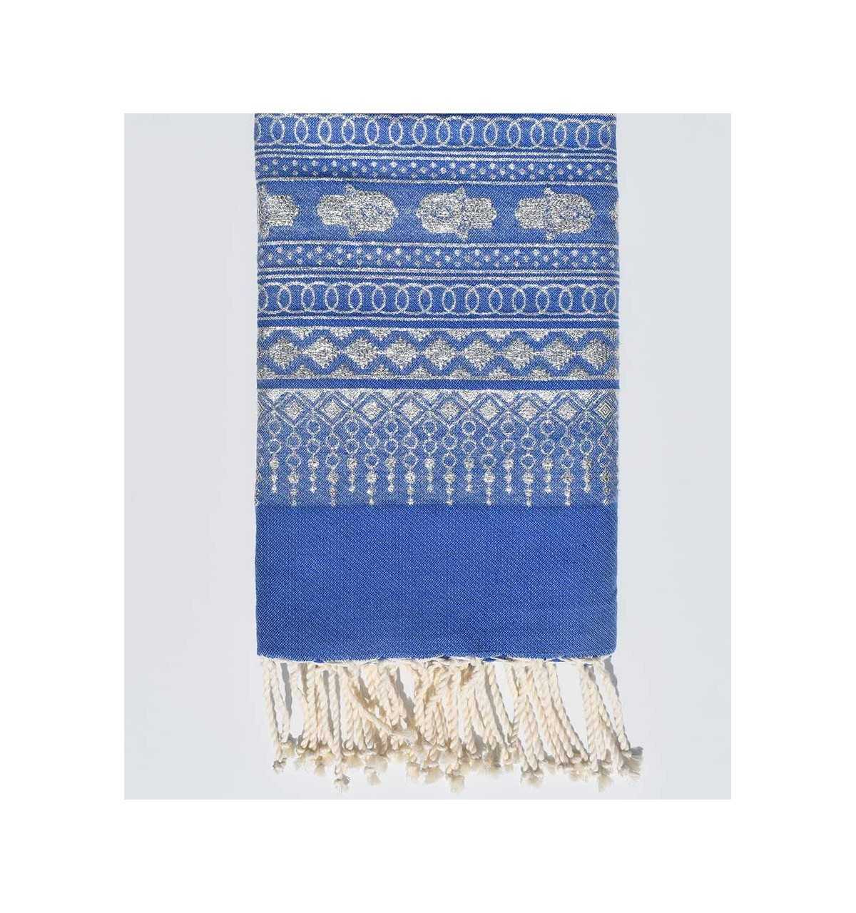 Toalla khomsa con mano de fatma en lurex 100x200