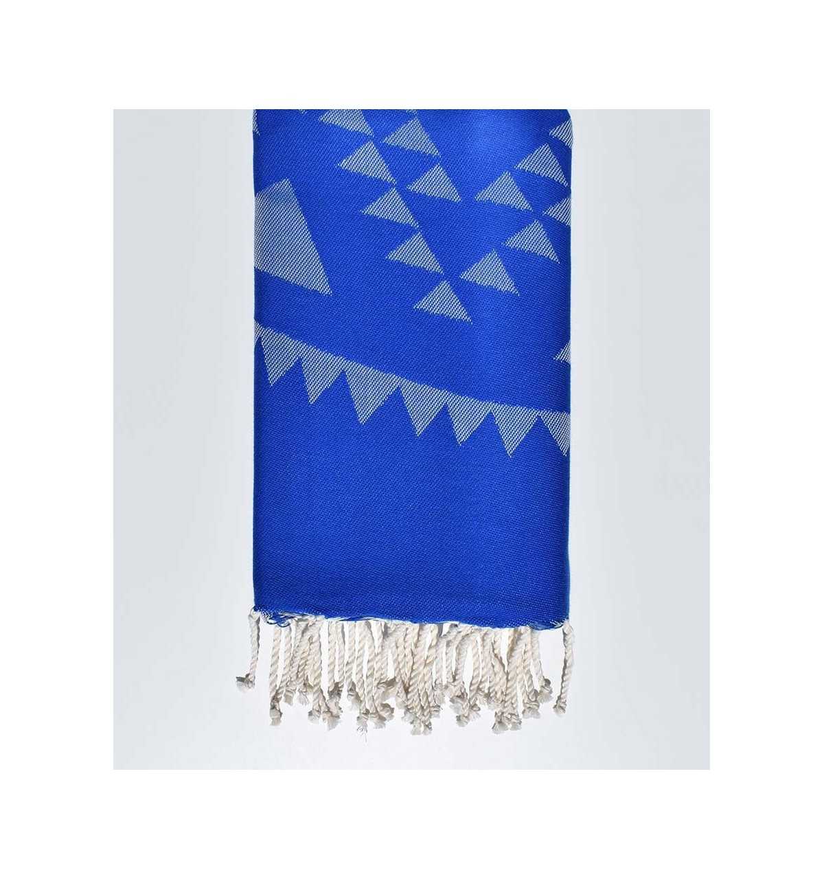 Toalla de playa bohemia azul - FOUTA TUNISIA